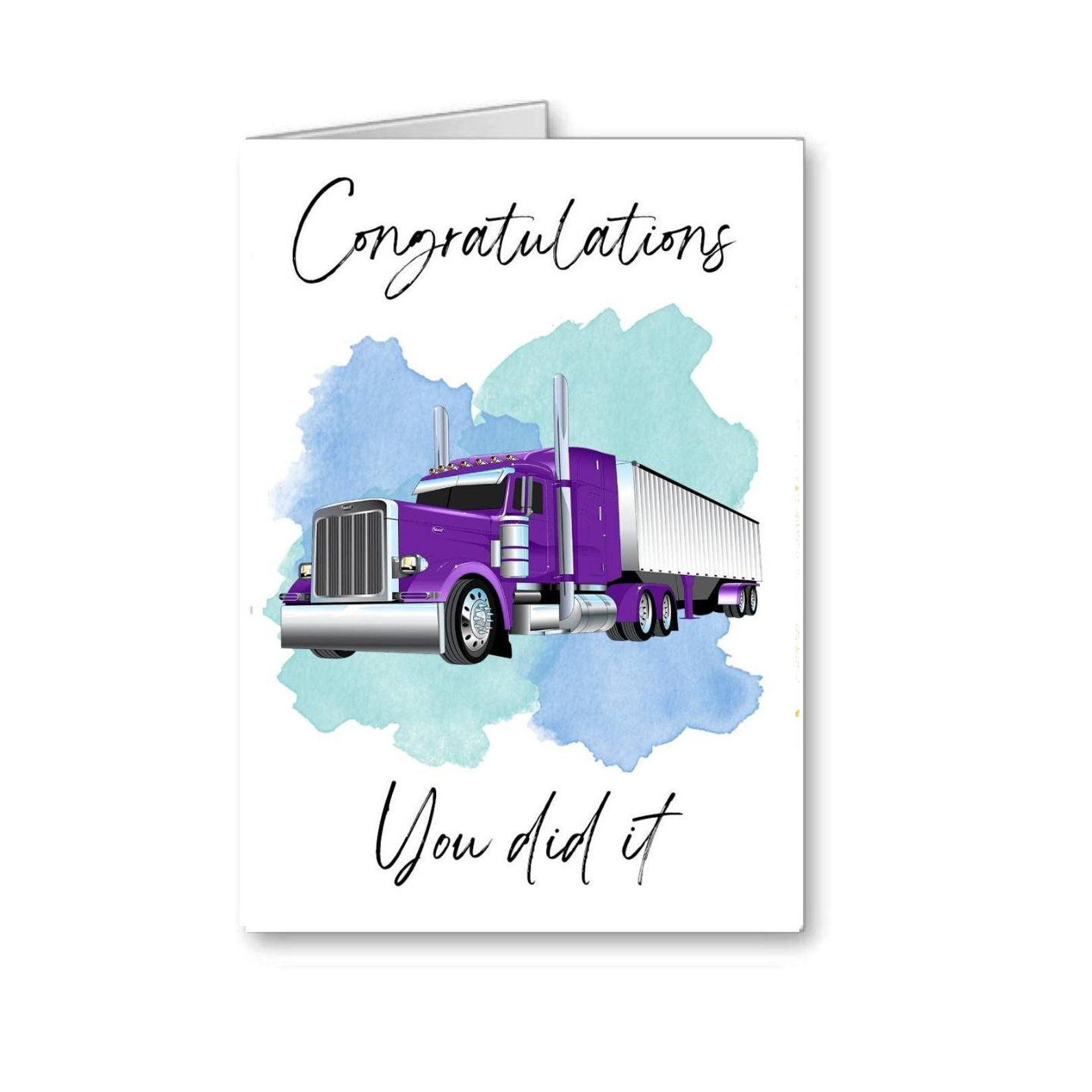 Congratulations Truck Lorry Driver Hgv Card New Venture Etc Driving ...