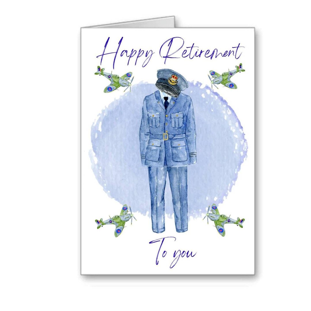 Raf Happy Retirement Card Armed Forces Royal Air Force - Etsy