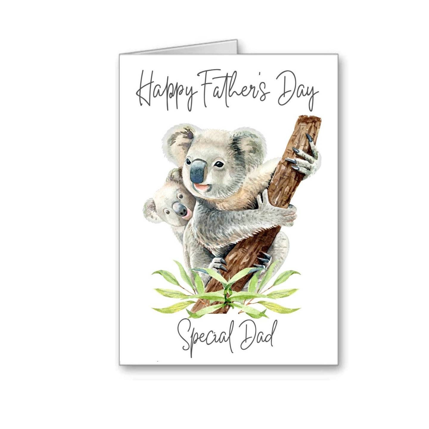 Koala Father Father's Day Card Dad and Baby supplied With Envelope - Etsy