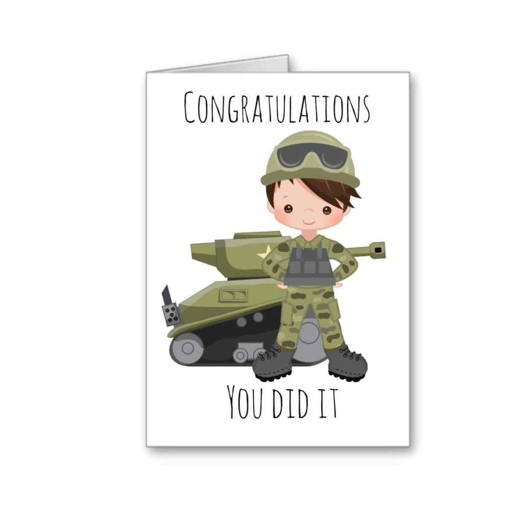 Army Soldier Congratulations Card You Did It Job Graduations Passing ...