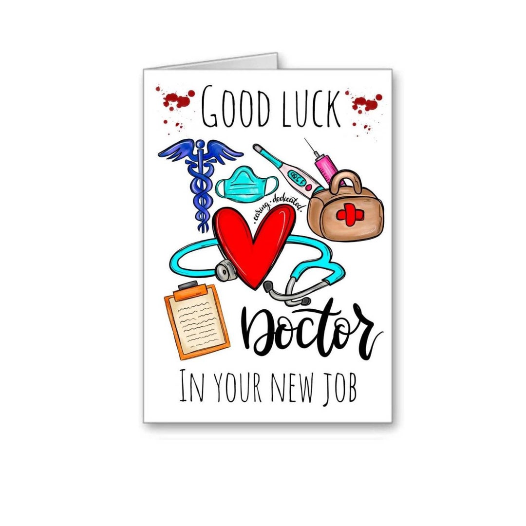 Doctor Dr Good Luck in Your New Job Card supplied With Envelope - Etsy UK