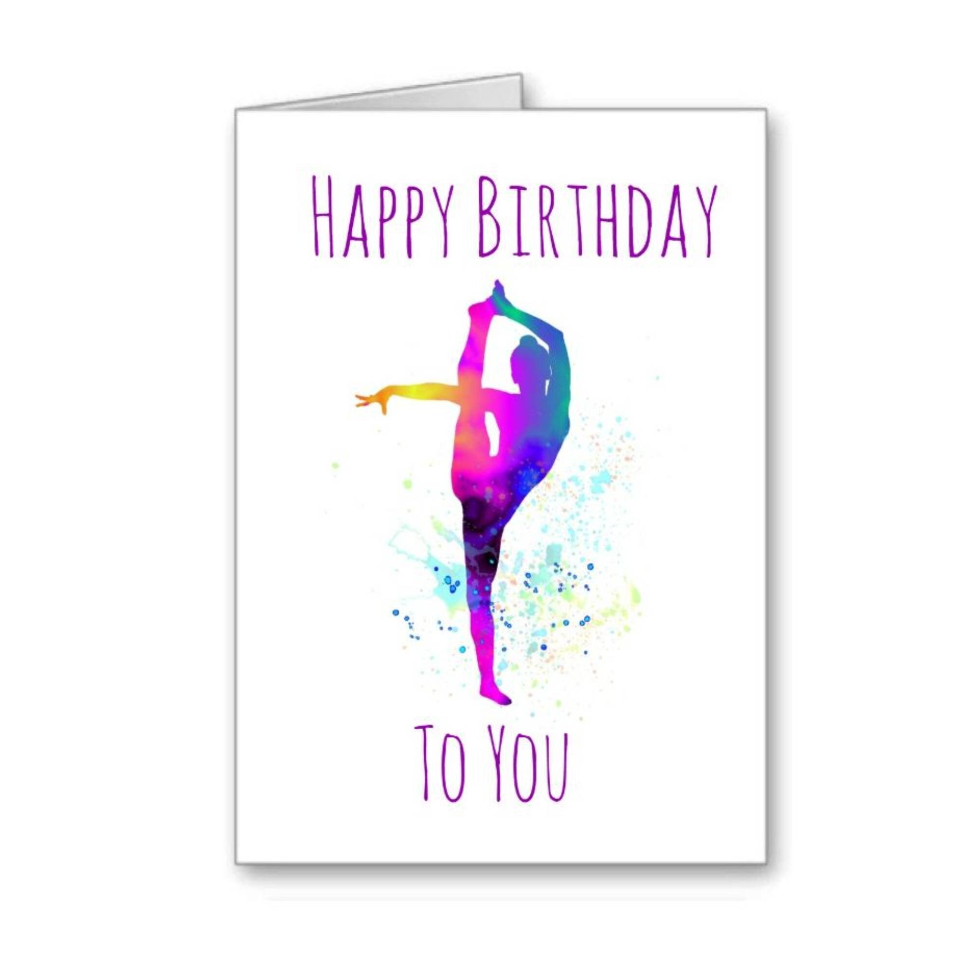 Gymnast Gymnastics Birthday Card Dance Not Personalised but Perfect for ...