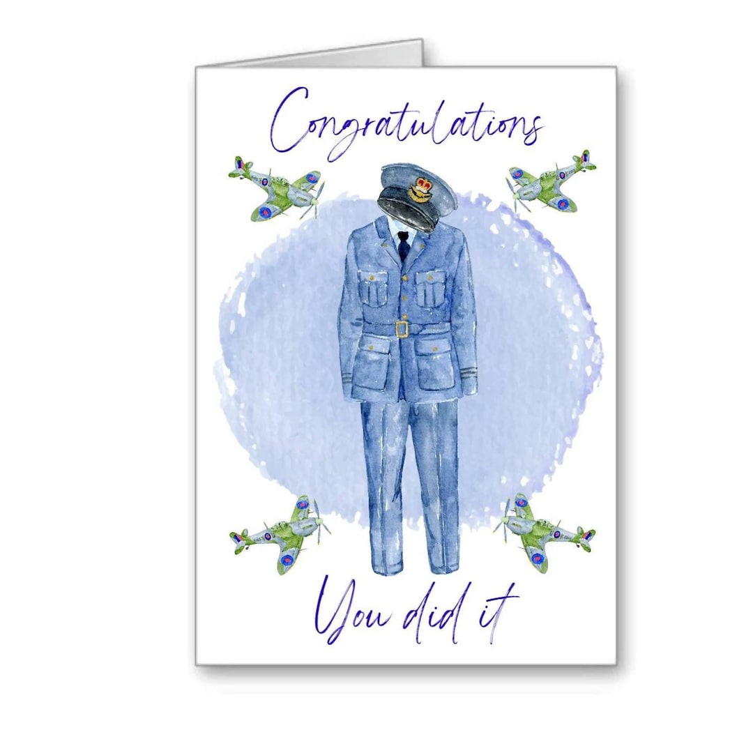Raf Congratulations You Did It Card Passing Out New Job Armed - Etsy