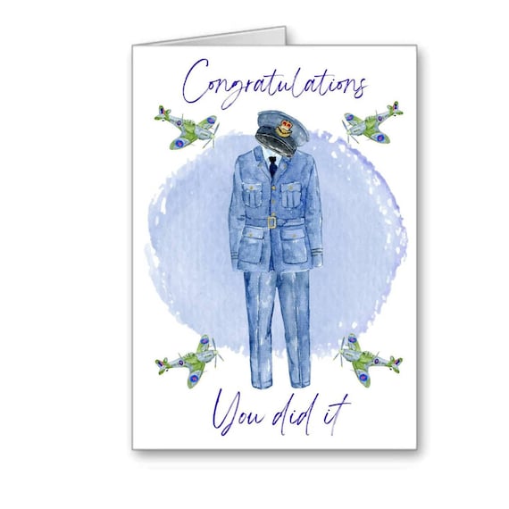 Raf Congratulations You Did It Card Passing Out New Job Armed - Etsy UK