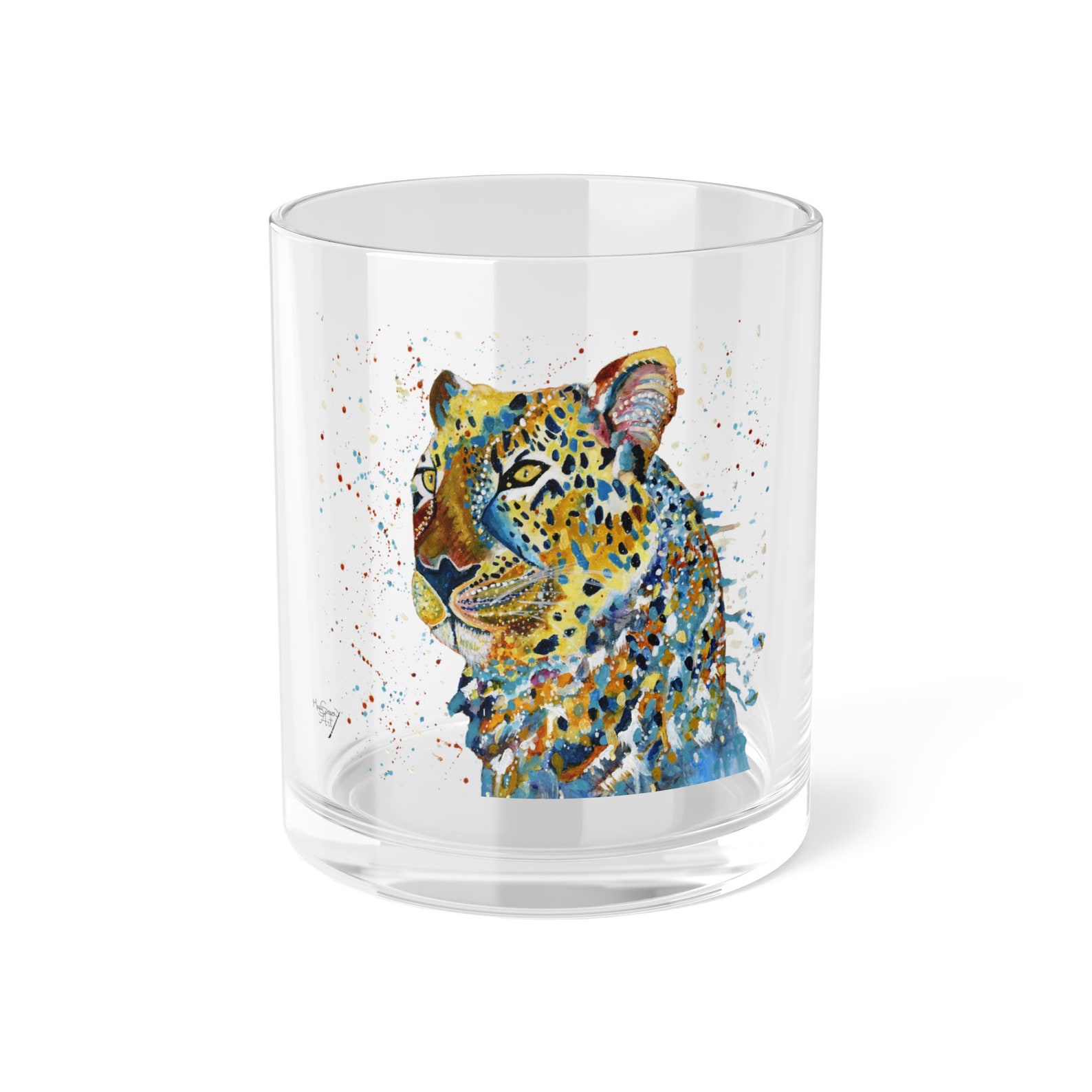 Colorful Lion and Cheetah Glassware. Mary Sisson Art, Original Painting ...