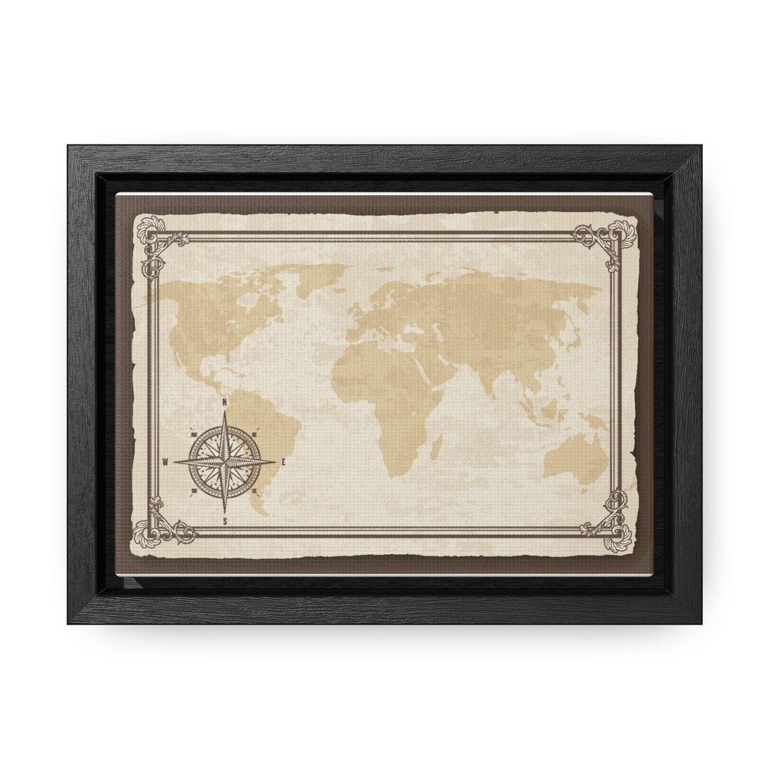 Map Gallery Canvas Wraps, Horizontal Frame - Etsy