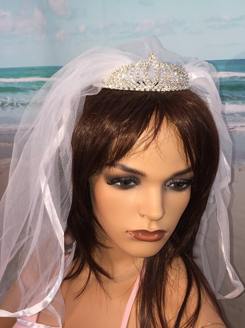 Veil Monogrammed Veil Bridal Shower Veil Bachelorette Party | Etsy