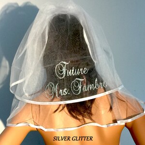 Personalized Veil, Bridal Shower Veil, Monogrammed Veil, Bachelorette ...