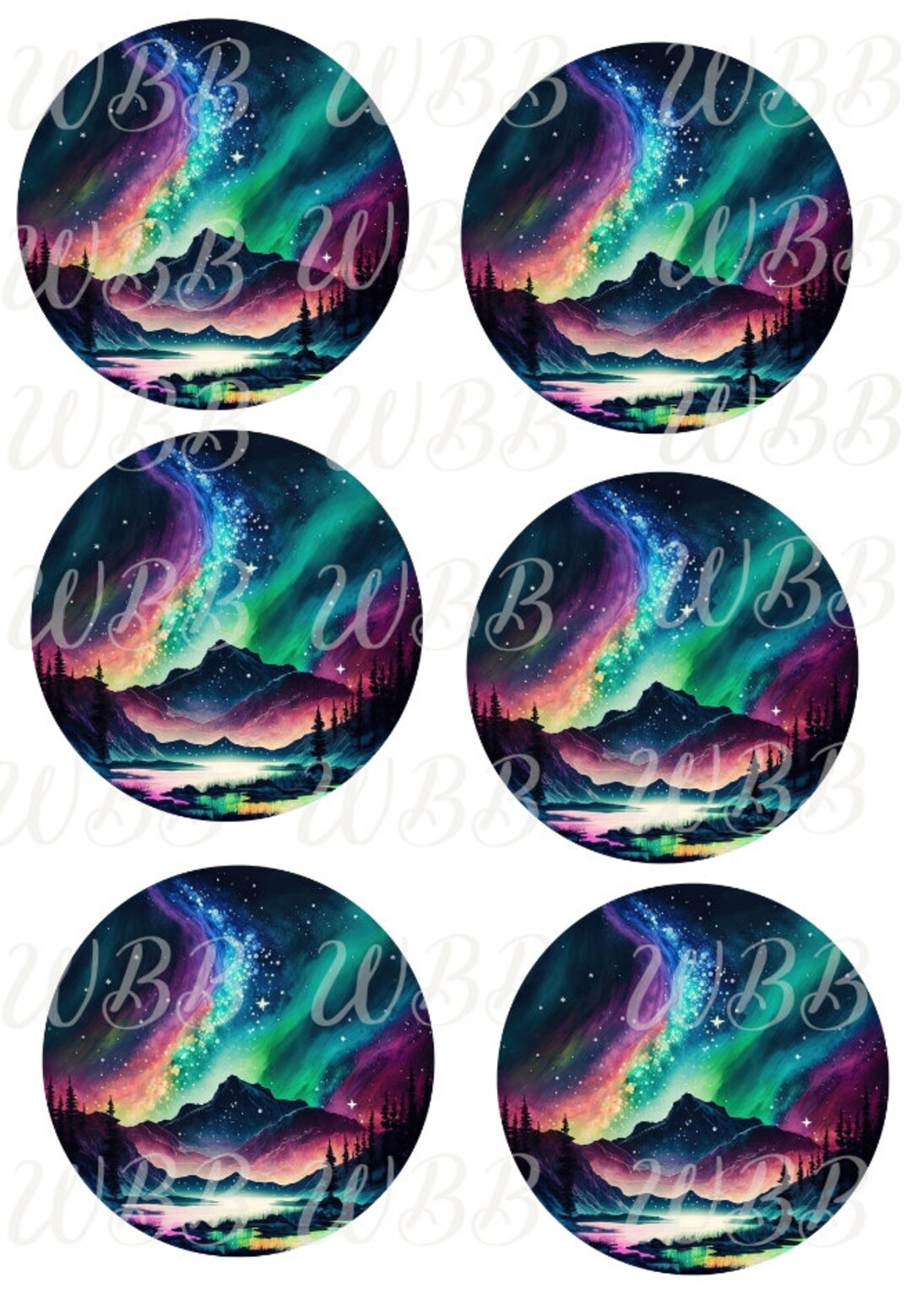 Northern Lights Car Coaster Transfer Ready to Press - Etsy