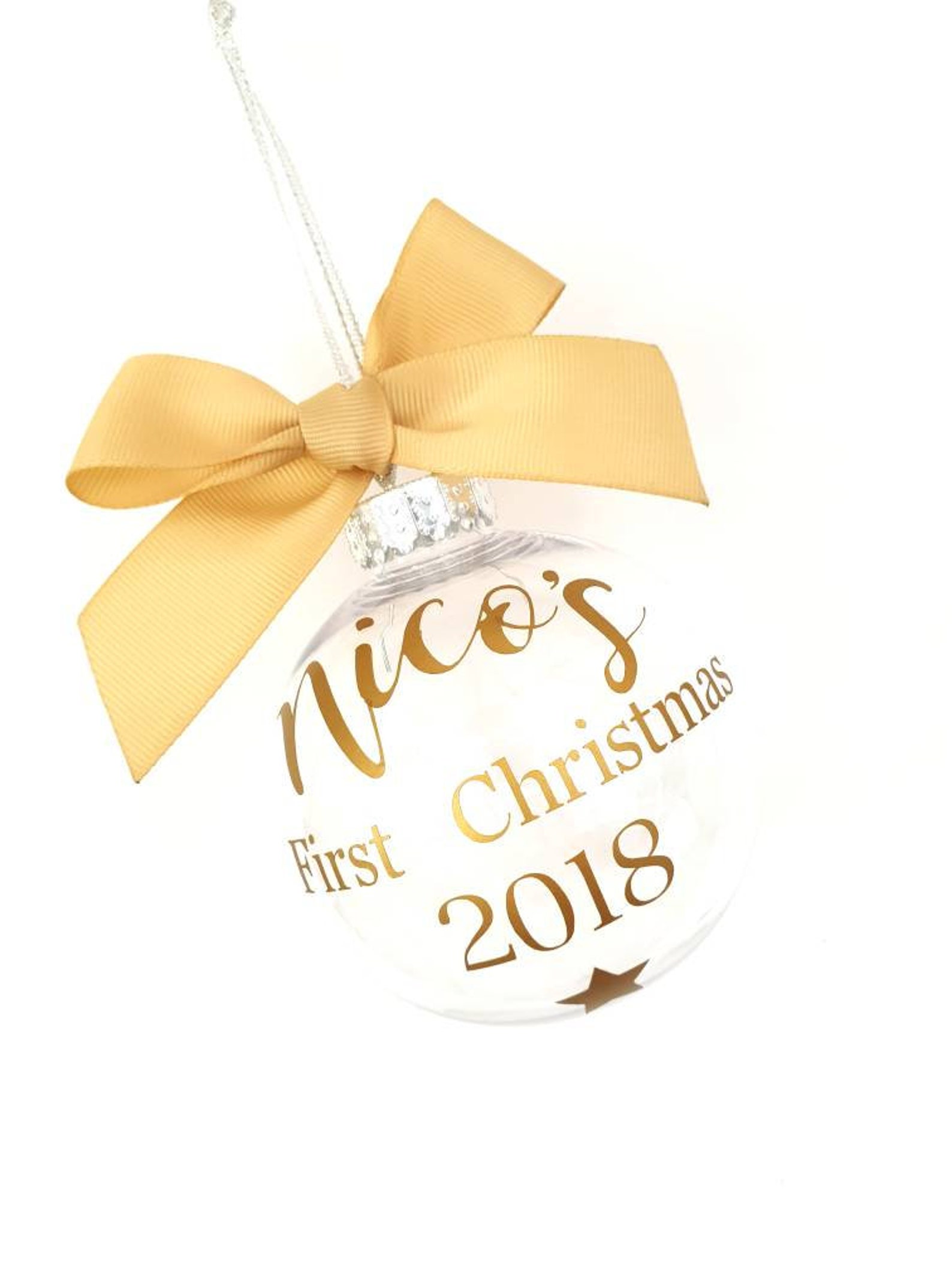 Baby's First Christmas Bauble Personalised Bauble Tree - Etsy