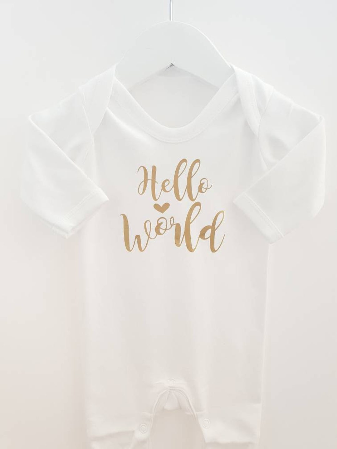Hello World Baby Grow, Romper Suit, Hello World All in One, New Baby ...