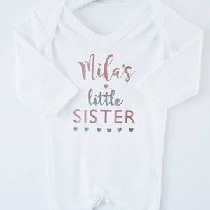 Personalised Little Sister Baby Grow Sleep Suit Newborn Baby - Etsy