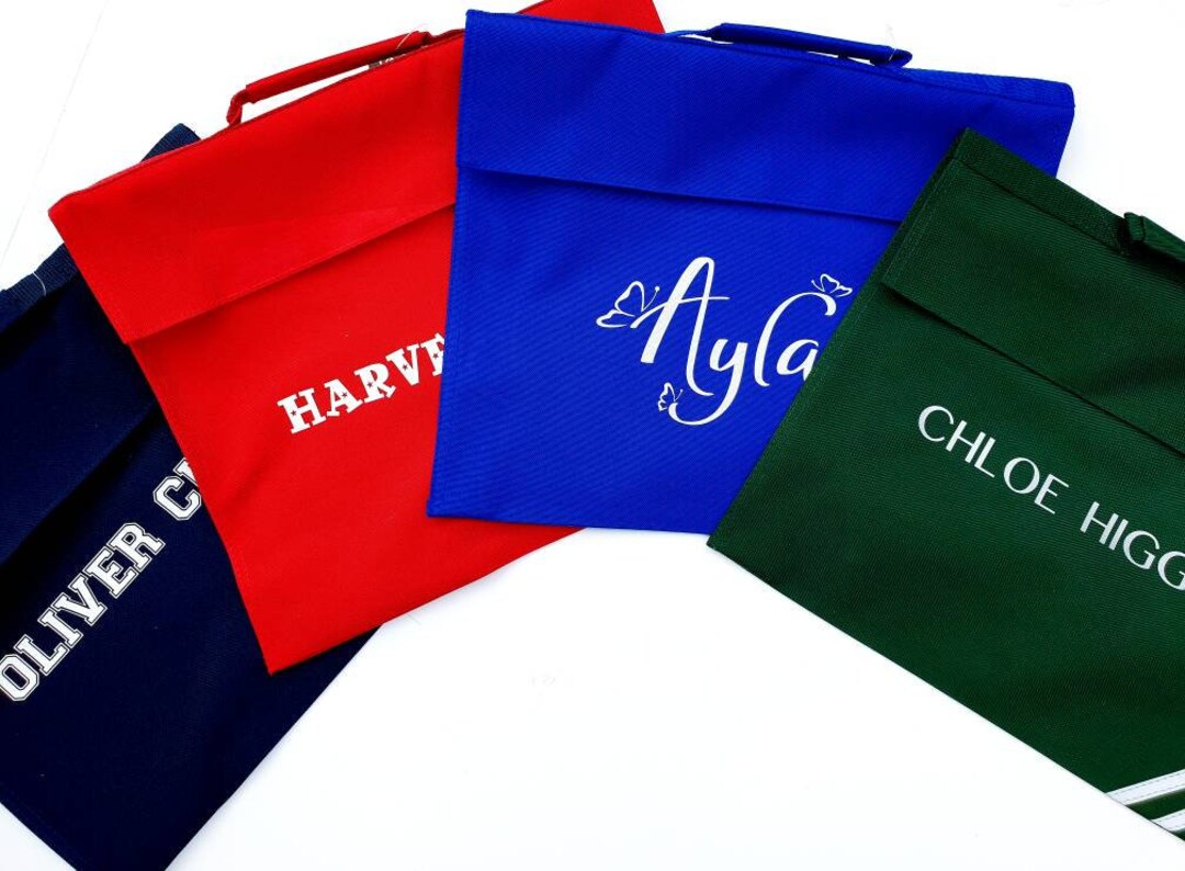 Personalised School Book Bag, Kid's Reading Bag, Homework Bag, Back to ...
