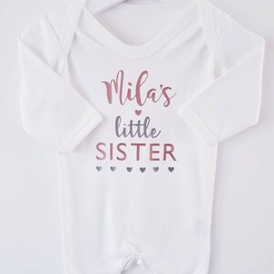 Personalised Little Sister Baby Grow Sleep Suit Newborn Baby - Etsy