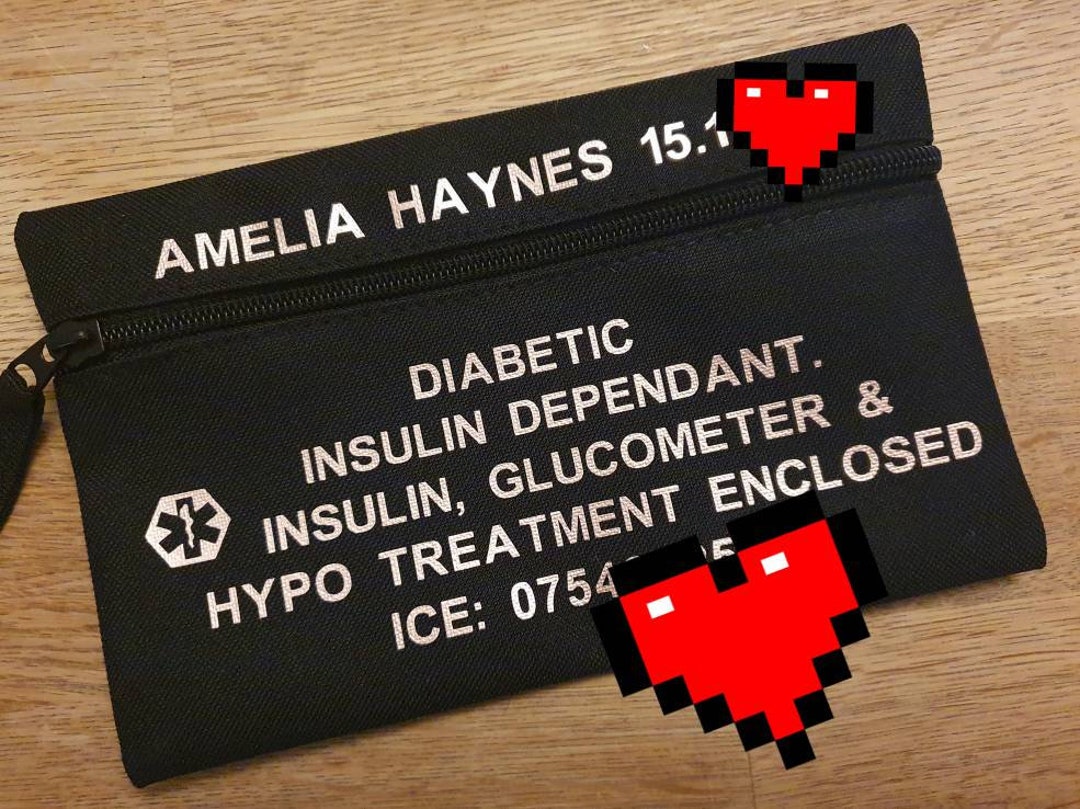 Diabetic Medication Bag, Medical Alert, Emergency Medication Carrier ...
