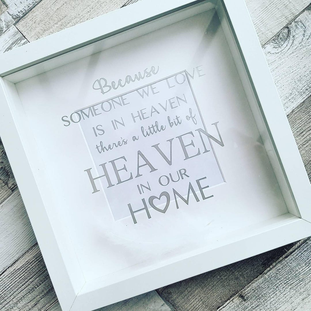 Remembrance Memorial Photo Box Frame Because Someone We - Etsy