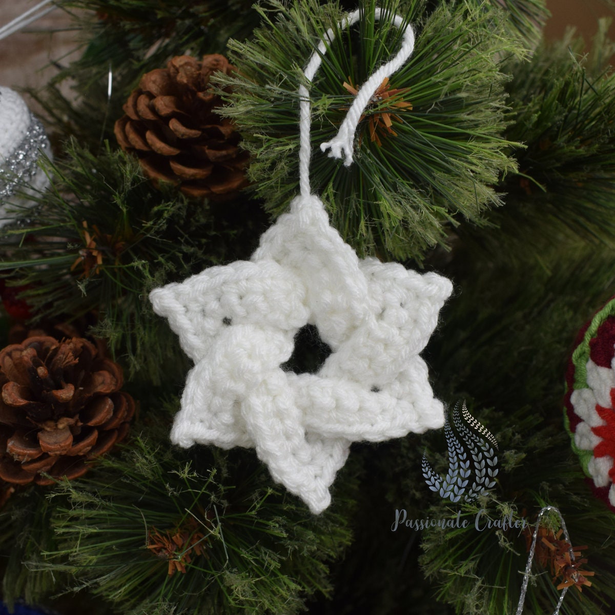 Crochet Christmas Star Ornament Pattern- Crochet Star Pattern PDF - Etsy