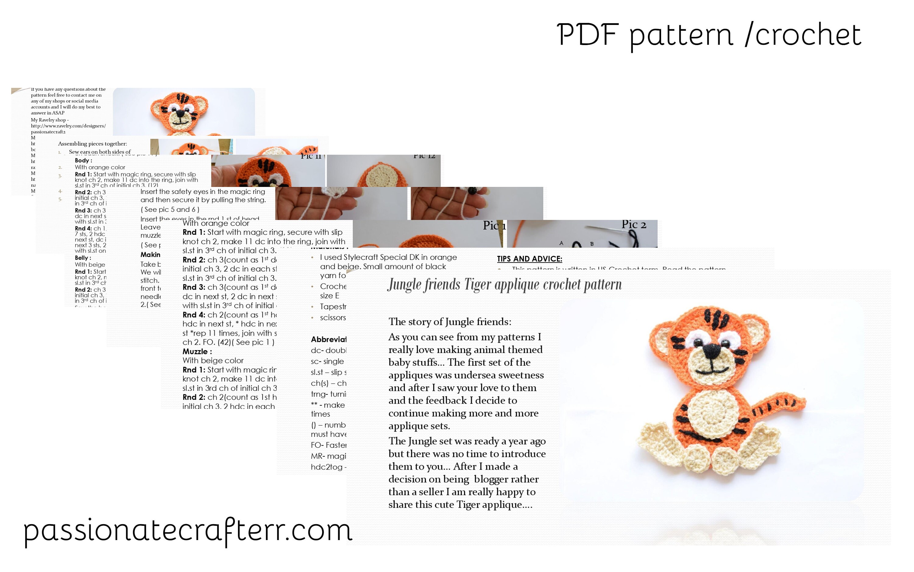 Crochet Tiger Applique Baby Blanket Decorative Tiger - Etsy