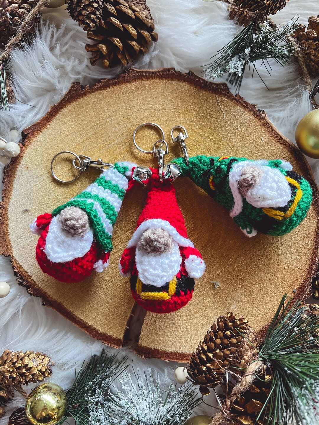Crochet Pattern- Crochet Christmas Gnomes- Crochet Keychains-crochet Gnome Keychains- PDF ...