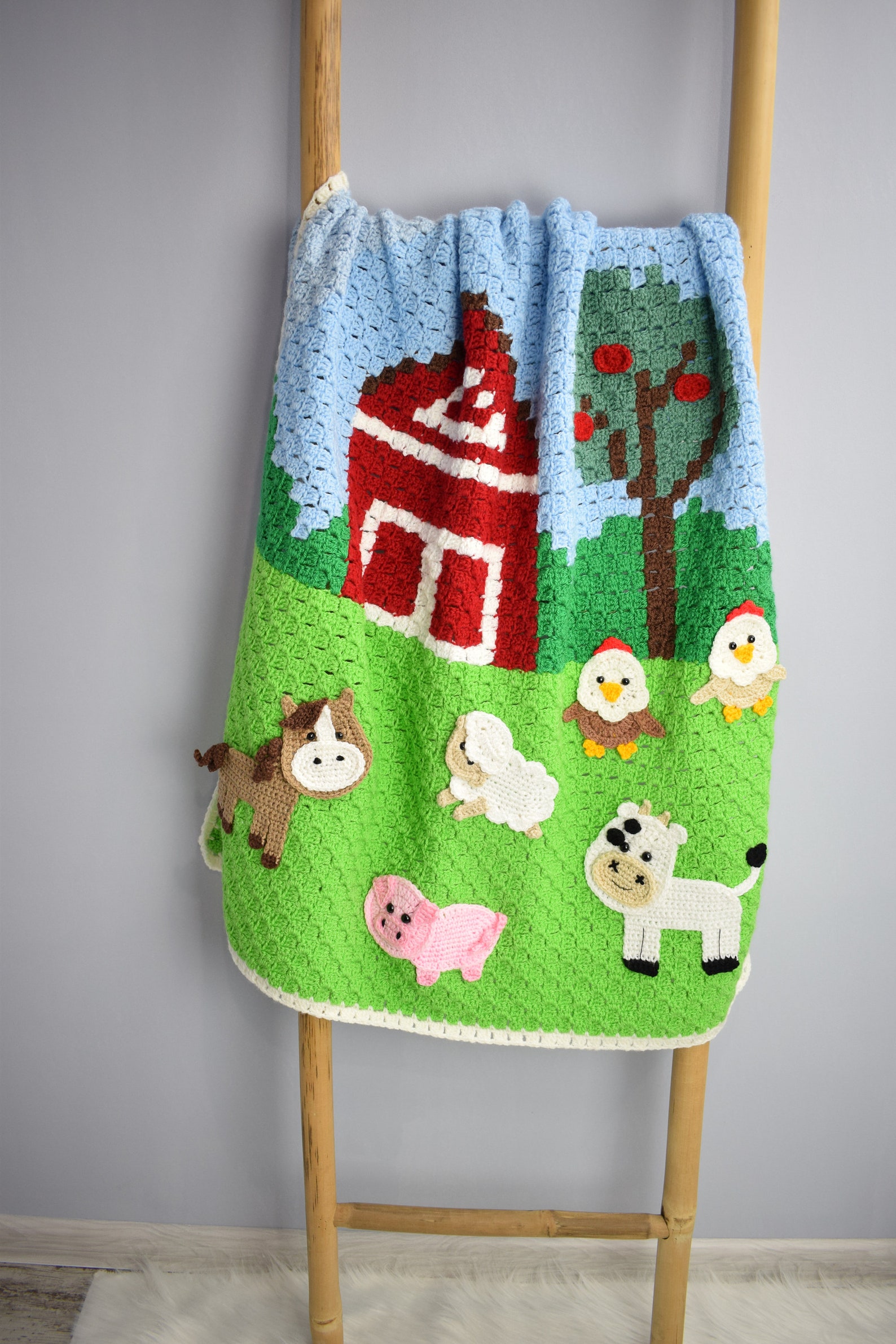 Crochet Pattern Farmhouse Blanket Crochet Countryside - Etsy