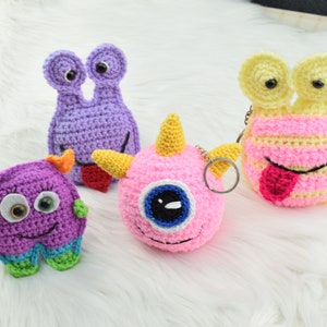 Halloween Pocket Monsters Keychains Crochet Pdf Pattern- INSTANT ...