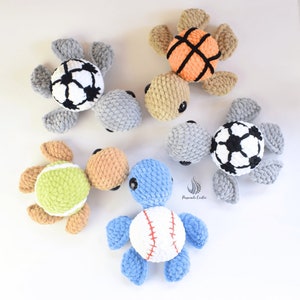 No Sew Crochet Pattern Set: Sport Turtle Pattern Set of 4 - Etsy