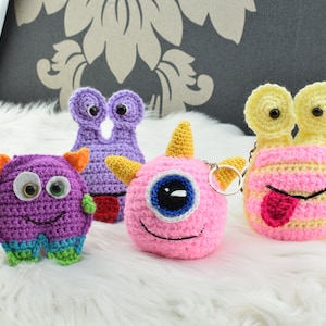 Halloween Pocket Monsters Keychains Crochet Pdf Pattern- INSTANT ...