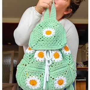 Crochet Daisy Backpack PDF Pattern, Daisy Bag. - Etsy