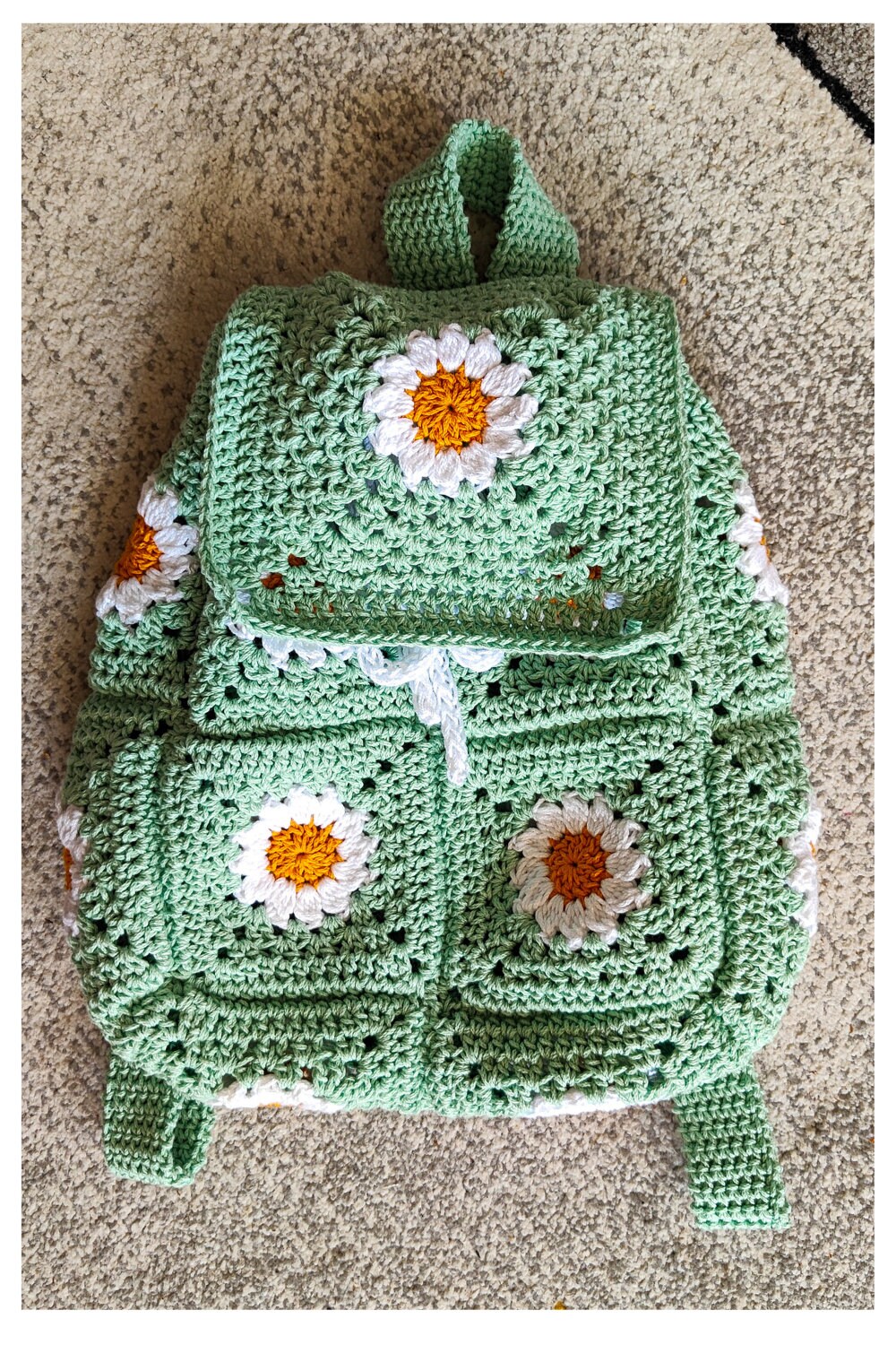 Crochet Daisy Backpack PDF Pattern, Daisy Bag. - Etsy