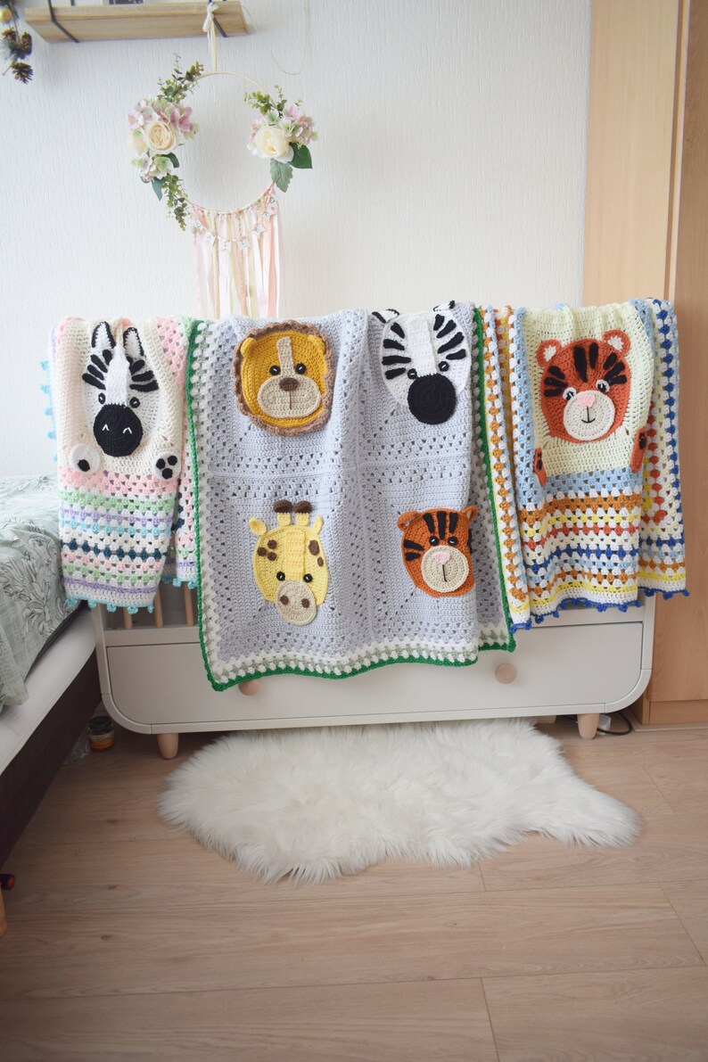Crochet Pattern Mix and Match Baby Blanket Pattern Jungle - Etsy