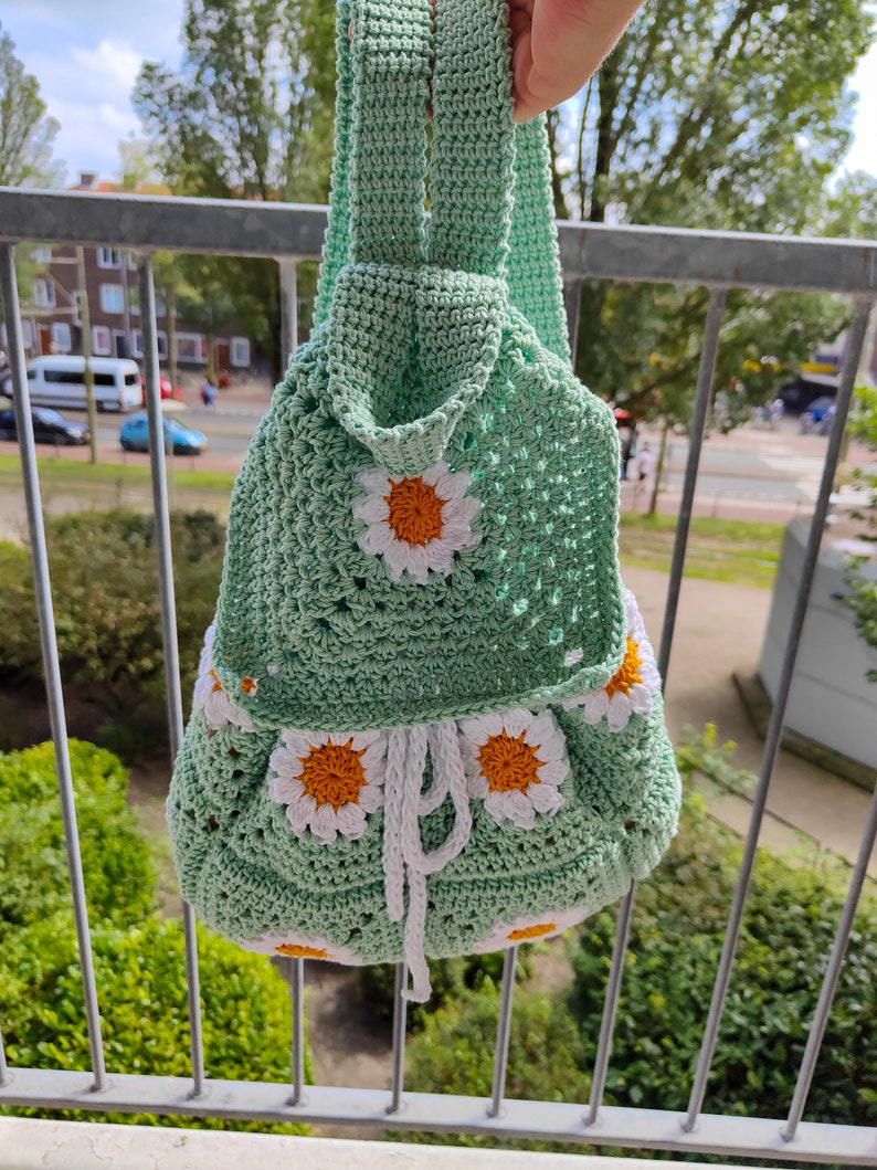 Crochet Daisy Backpack PDF Pattern, Daisy Bag. - Etsy