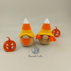 Crochet Mini Halloween Gnome Pattern- Candy Corn Gnome Pattern- Fall ...