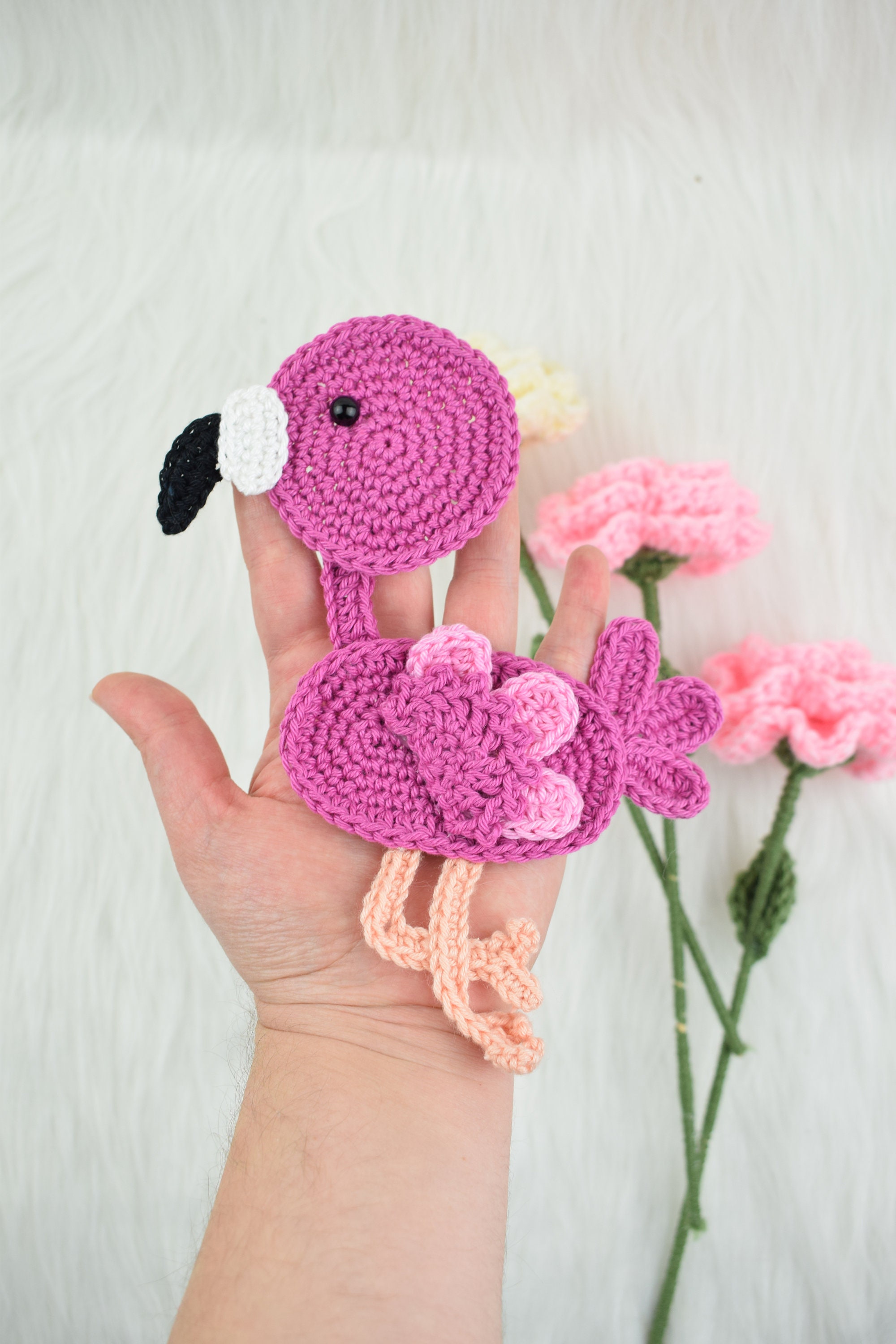 Crochet Pattern- Crochet Flamingo Applique- Flamingo Applique Pattern ...