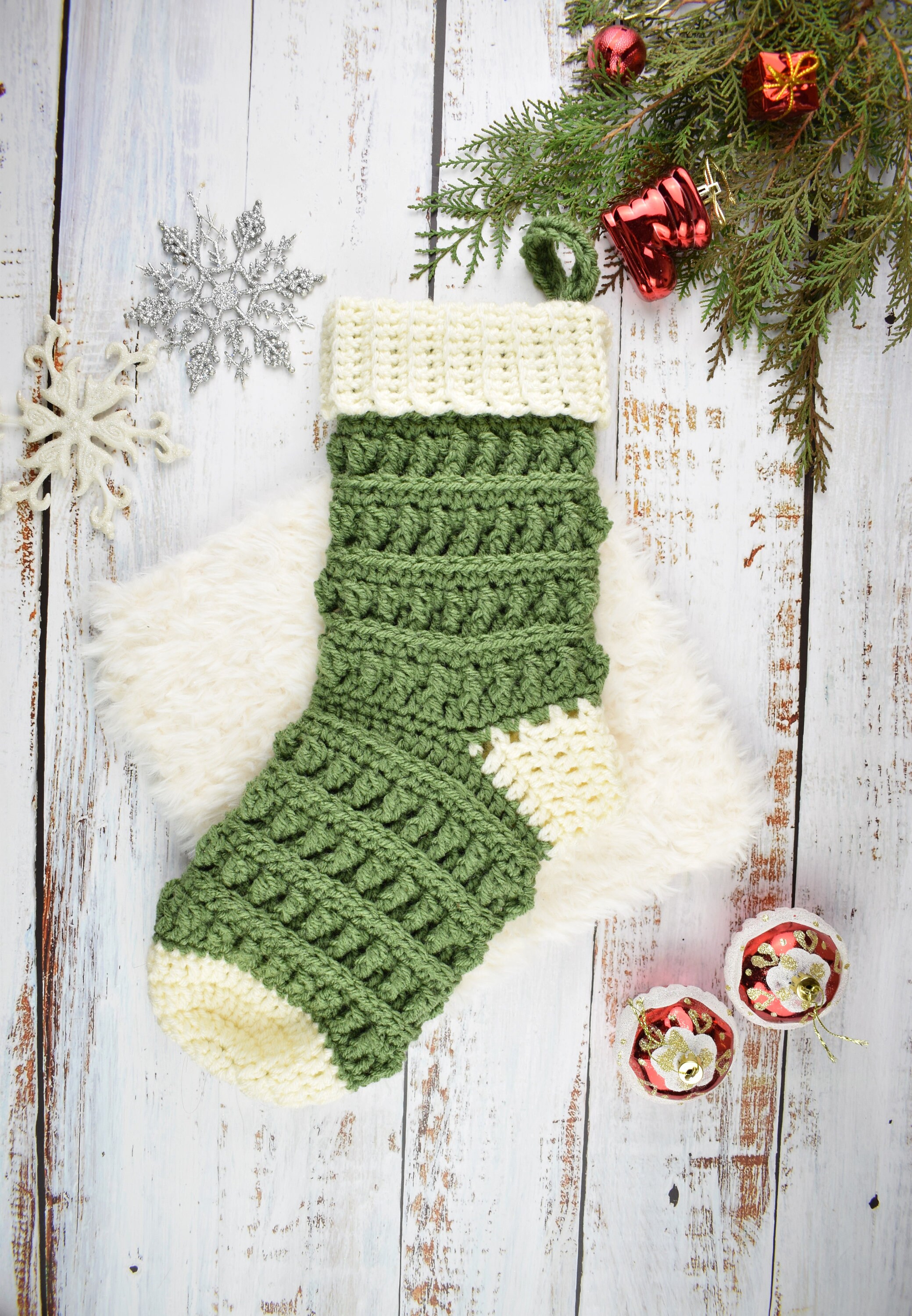 Crochet Christmas Stocking Pattern alpine - Etsy