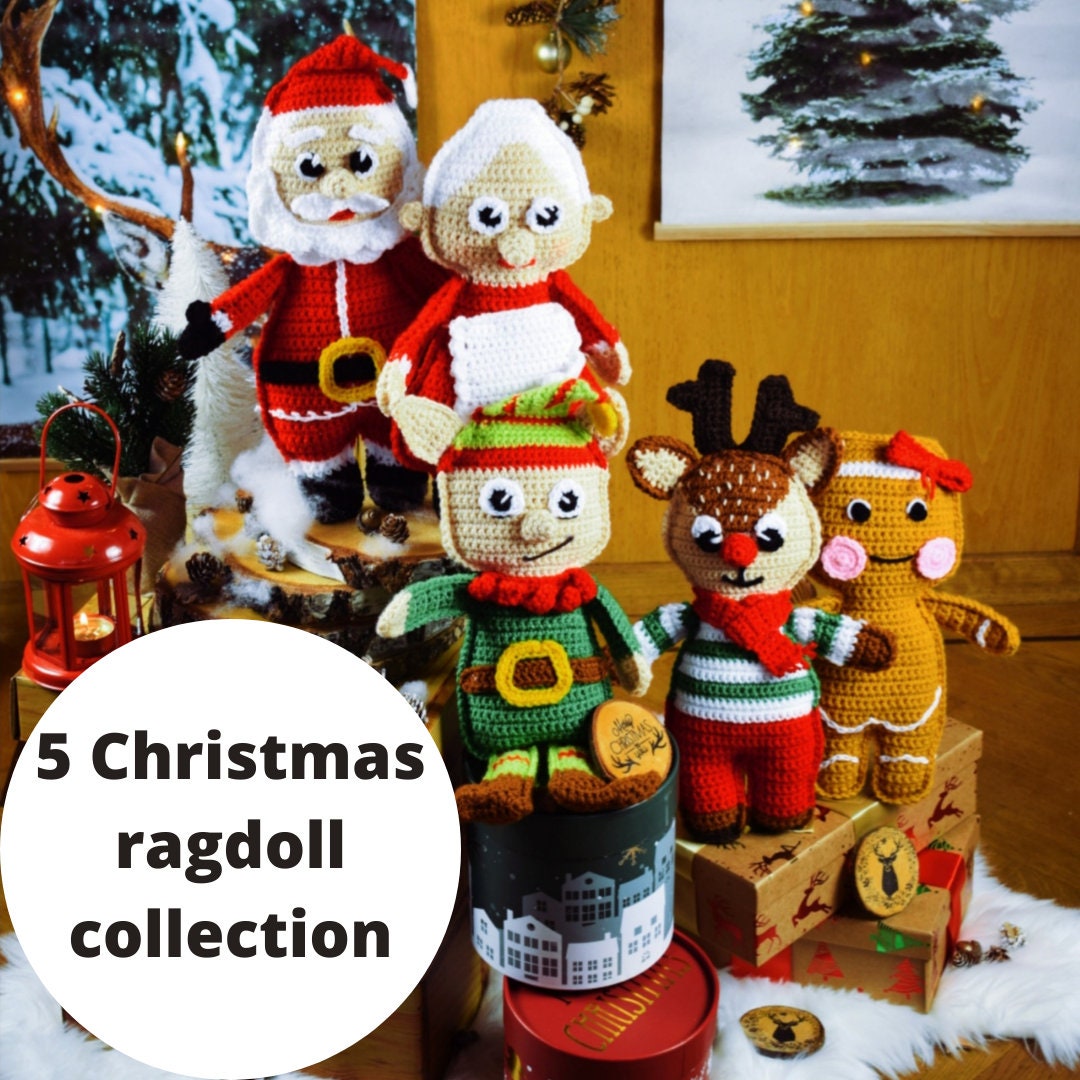 Crochet Christmas Ragdoll Collection- Mrs. and Mr. Santa Claus ...