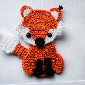 Crochet Animal Applique Set of 4- Fox, Racoon, Wolf, Hedgehog, Blanket ...