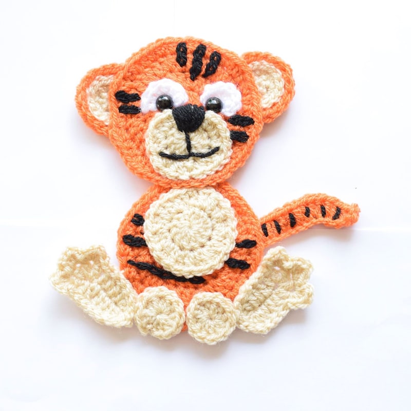 Tiger Applique - Etsy