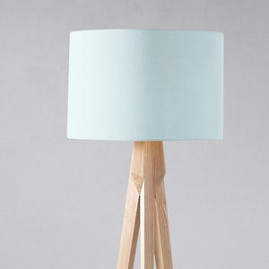 Light Blue Lampshade - Modern Plain Fabric Lamp Shade for Table or ...