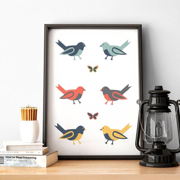 Scandinavian Birds - Etsy