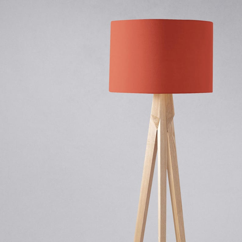Plain Rust Lampshade, Burnt Orange Lamp Shade, Rust Home Decor, Earth ...