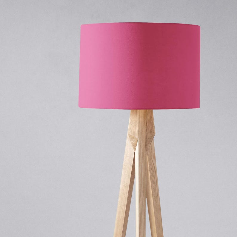 Handmade Cerise Pink Drum Lampshade | Ceiling Light or Lamp Shade - Etsy