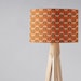 Orange Retro Floral Lamp Shade, Retro Lampshade, Orange Lampshade ...