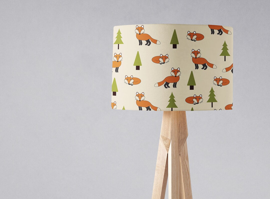 Country Lamp Shade Nature Lover Gift Fox Home Decor Fox - Etsy