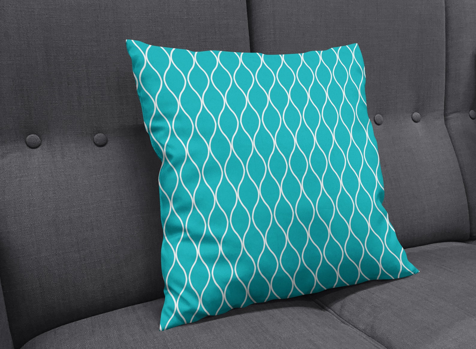 Turquoise Cushion Cover, Blue Cushion, Gift for the Home, Turquoise ...
