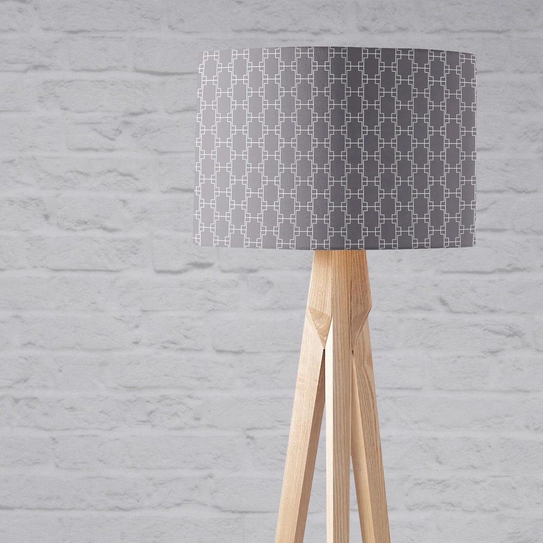 Grey Lampshade, Grey Home Decor, Gray Lampshade, Grey Light Shade, Grey ...