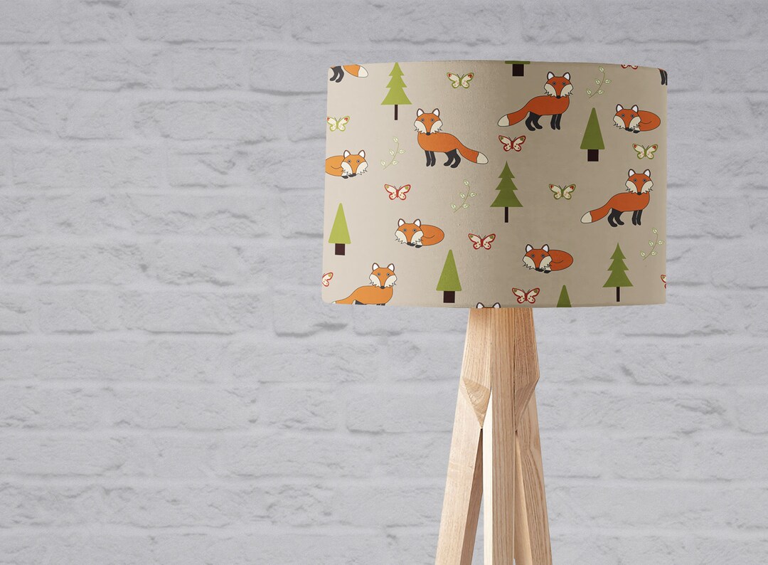 Fox Lampshade, Woodland Nursery, Foxes, Fox Light, Woodland Lampshade ...