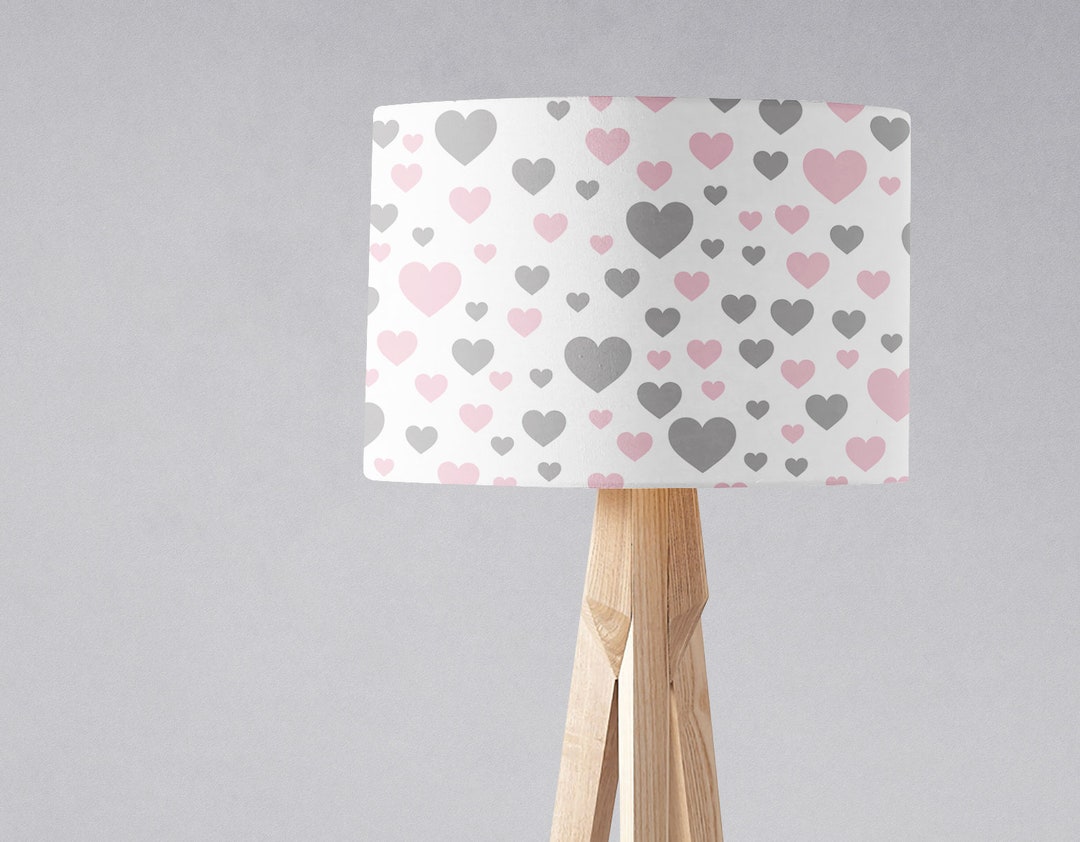 Heart Lampshade Heart Bedroom Pink and Grey Bedroom Love - Etsy