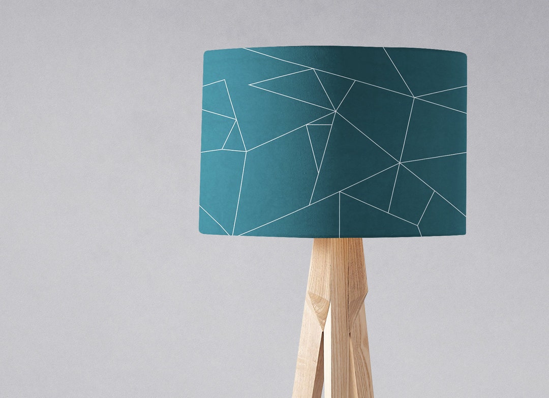 Teal Lampshade, Blue Lamp Shade, Turquoise Decor, Teal Home Decor ...
