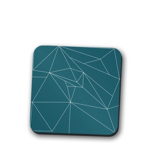Teal Coasters, Blue Coasters, Modern Coasters, Table Decor ...