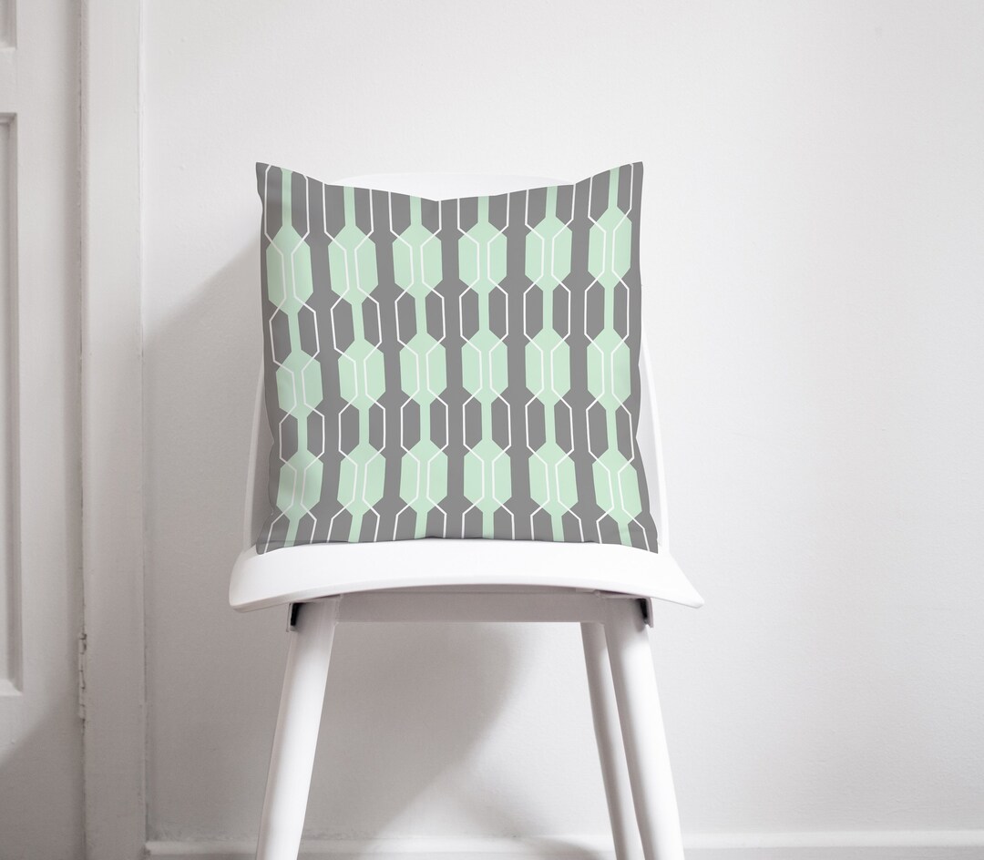 Grey and Mint Cushions, Grey Cushions, Mint Throw Pillows, Mint Green ...